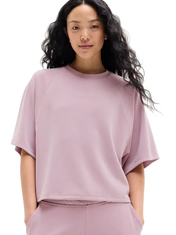 Athleta Relaxed Seasoft Tee - Blush