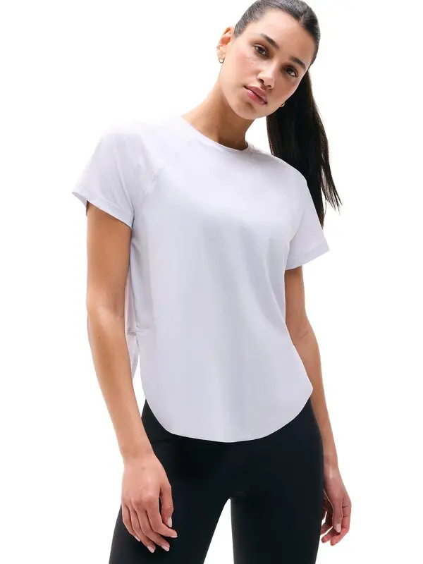 Athleta Ultimate Mesh Relaxed Tee - Dove
