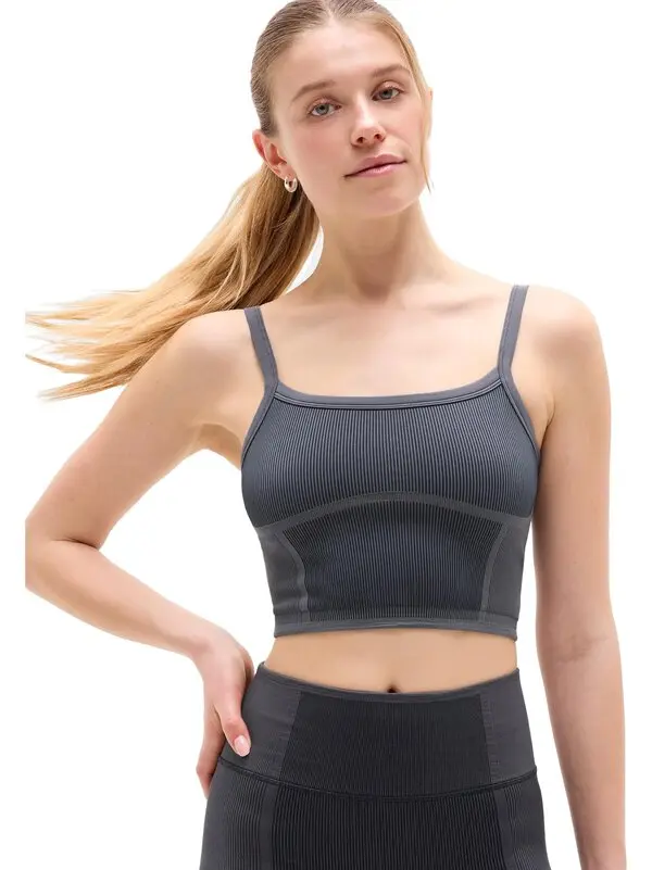 Athleta Recharge Seamless Thin Strap Tank - Eclipse/slate Contour