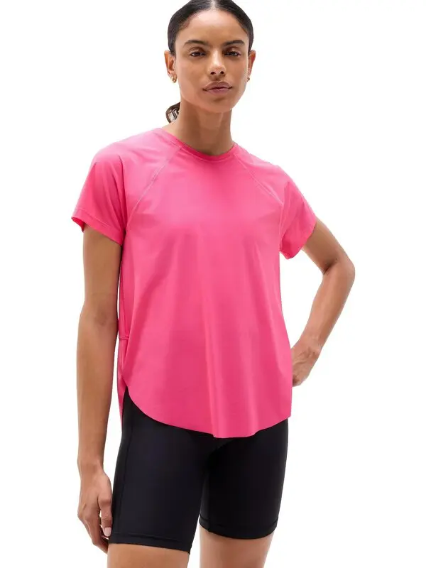 Athleta Ultimate Mesh Tee - Cerise