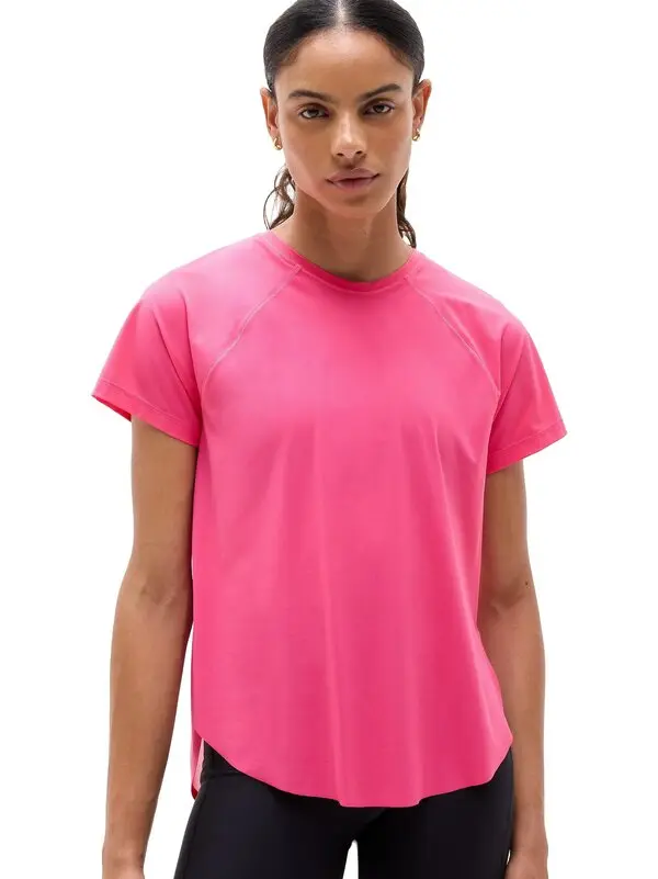Athleta Ultimate Mesh Tee - Cerise