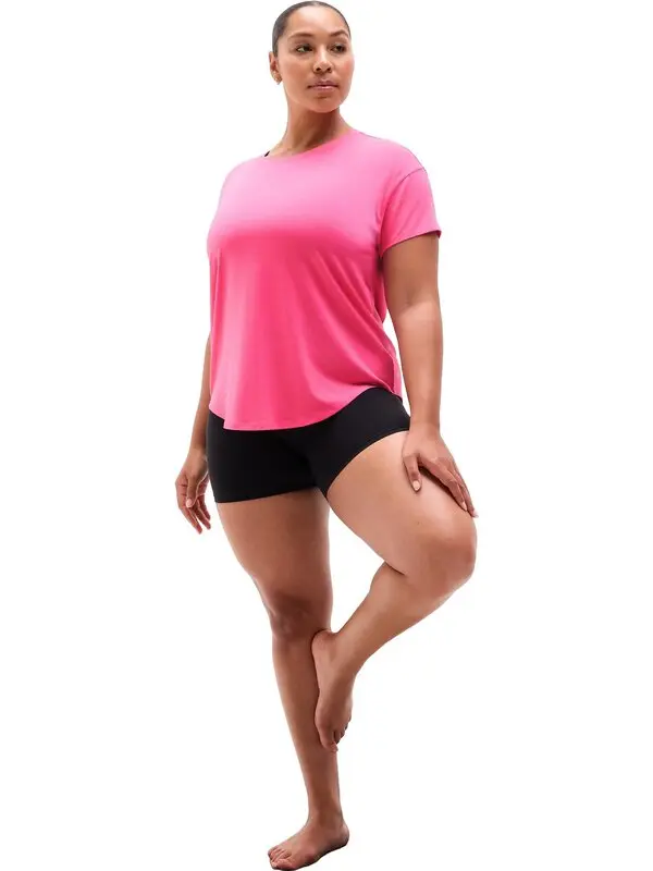 Athleta Relaxed Fit T-shirt - Cerise