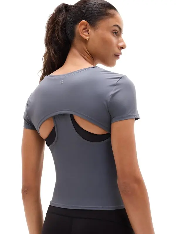Athleta Endurance Racerback Tee - Slate