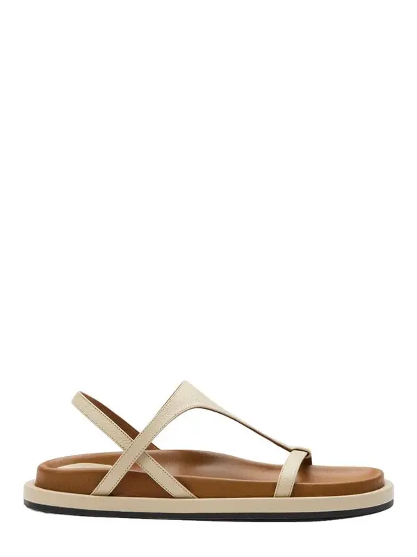 ATP ATELIER Ultimo Grained Leather Sandals - Mandorla
