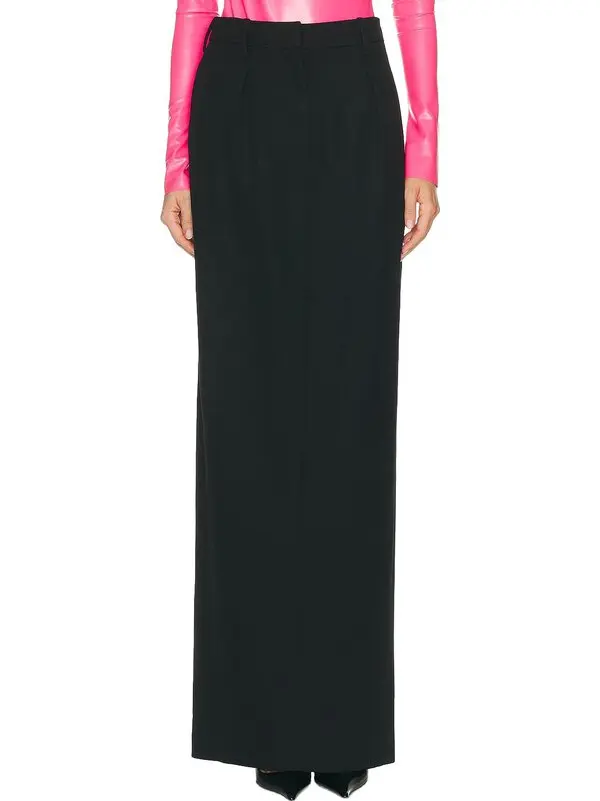 MUGLER Long Skirt - Black