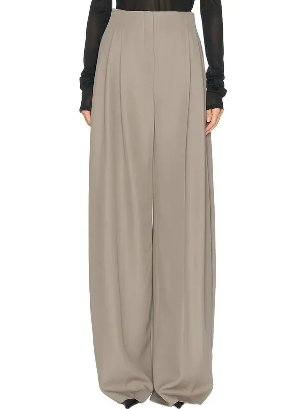 MUGLER High-waisted Wide-leg Trousers - Grey