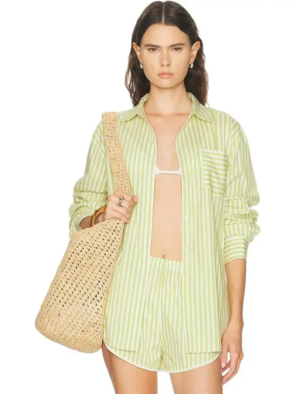 Solid & Striped The Avril Button Down Shirt - Guava