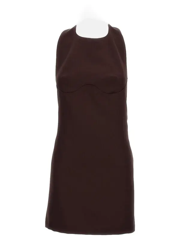 Elisabetta Franchi Duchesse Mini Dress - Brown