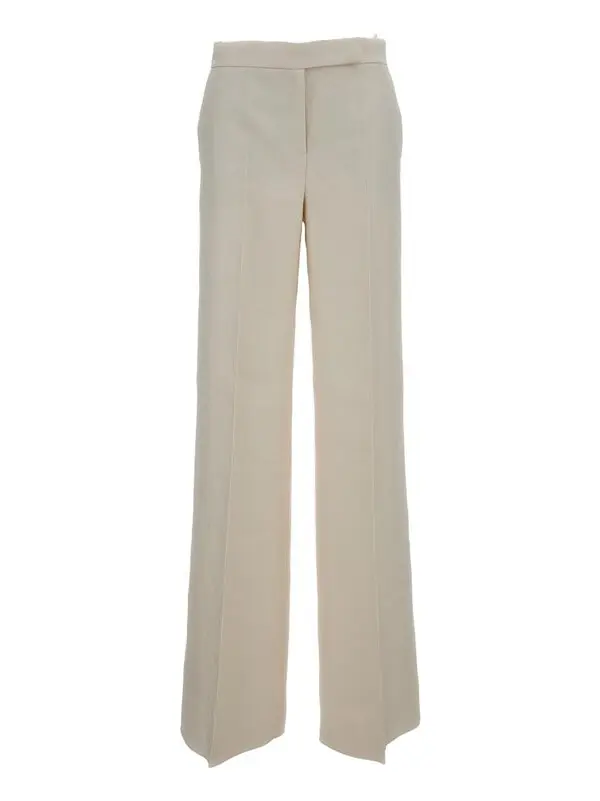 Max Mara Badesse Linen Palazzo Trousers - Beige