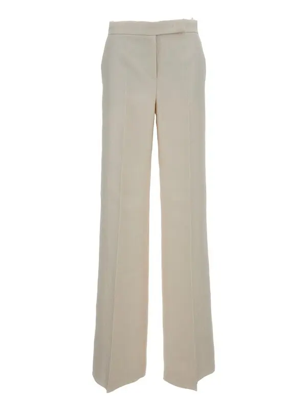 Max Mara Badesse Linen Palazzo Trousers - Beige