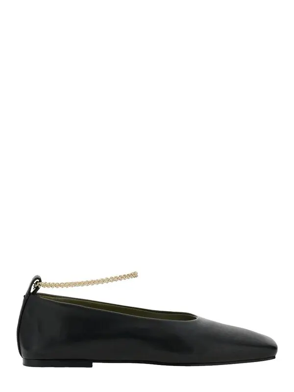 MARIA LUCA Augusta Leather Ballet Flats - Black