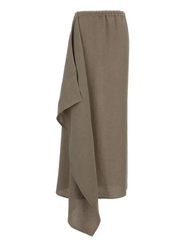 Dusan Long Sarong Skirt - Beige