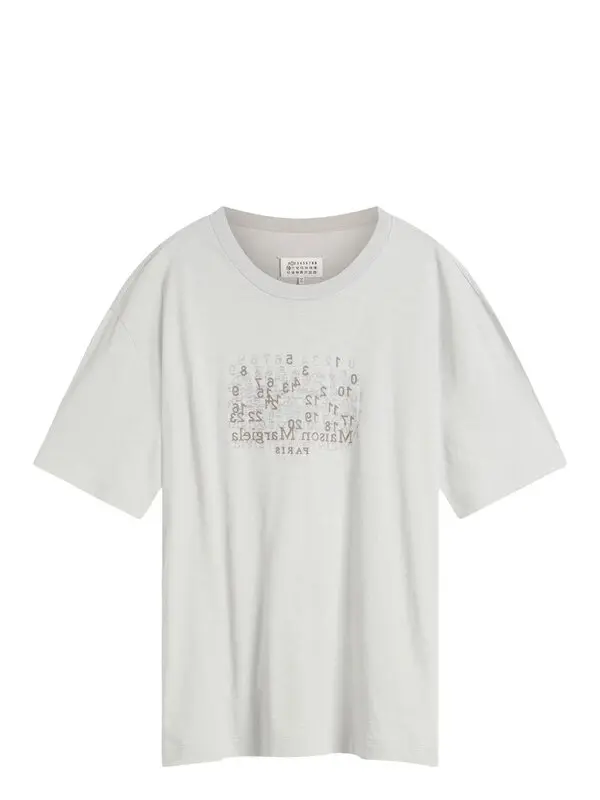 MAISON MARGIELA Numbers T-shirt - Pearl Grey