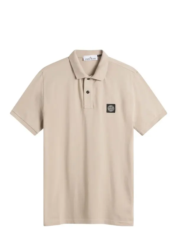 Stone Island Patch Logo Polo - Desert