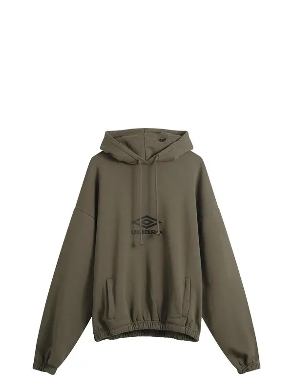 UMBRO BY SLAM JAM Og Logo Mask Hoodie - Dark Olive
