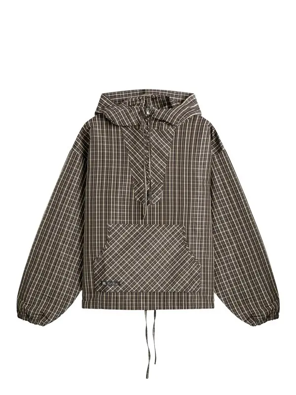 UMBRO BY SLAM JAM Checked Masked Anorak - Beige/dark Brown