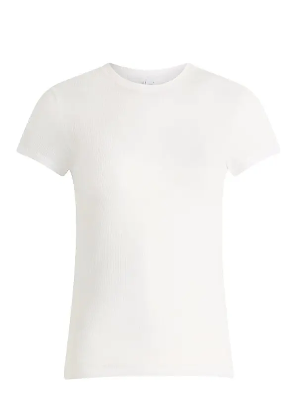 SKIMS Sheer Cotton Crewneck Standard T-shirt - Snow
