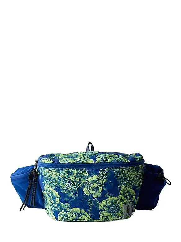 Free People Happy Packer Sling Bag - Blue Woodblock