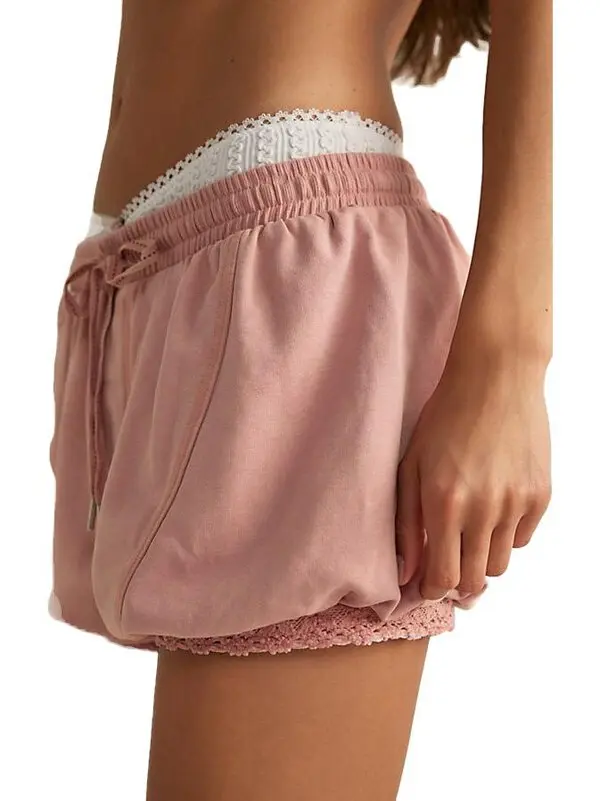 Free People Slow Motion Bloomer Shorts - Dusty Pink