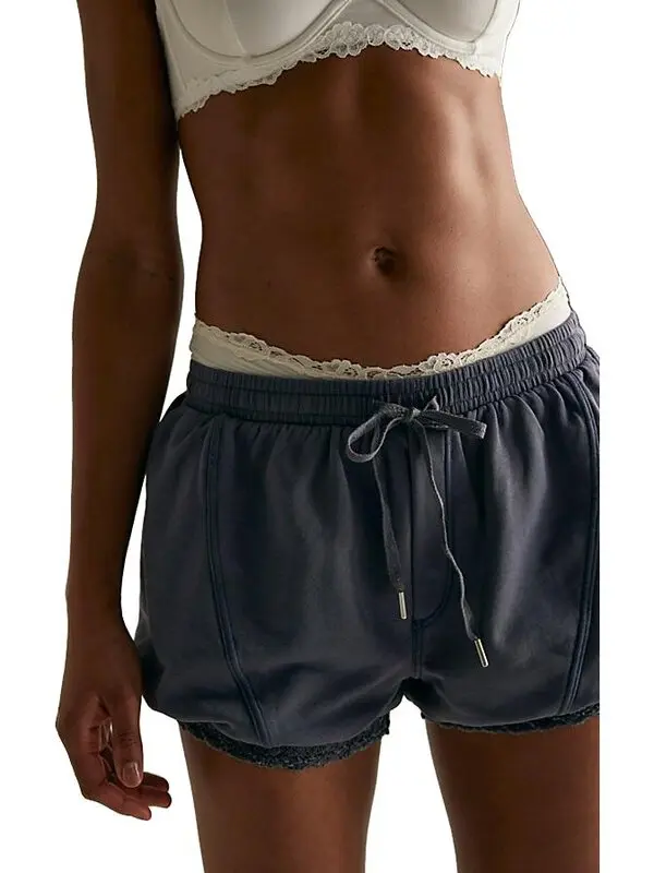 Free People Intimately Slow Motion Bloomer Shorts - Navy Blue