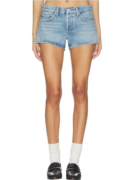 AGOLDE Low Rise Parker Shorts - Blue