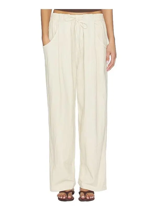 Free People Chambers Laid Back Pull On Pant - Beige