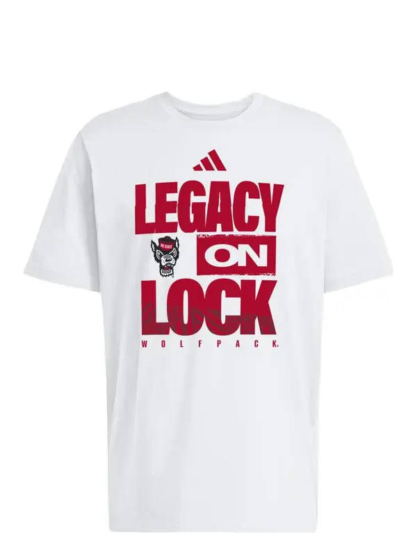 Adidas N.c. State Wolfpack 2026 Legacy On Lock March Madness T-shirt White - White / Ncaa-ncs-77n