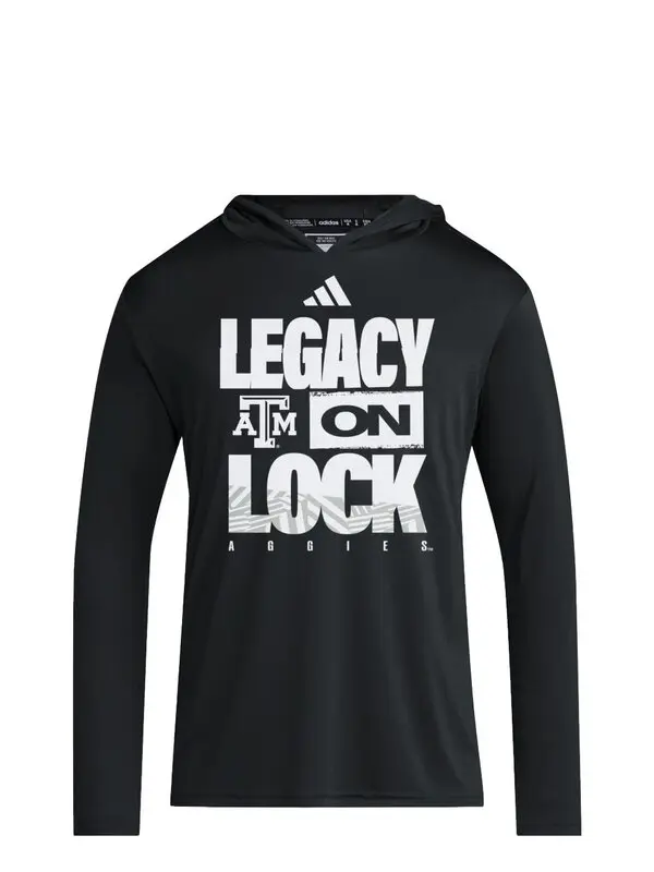 Adidas Texas A&m Aggies 2026 Legacy On Lock March Madness D4t Long Sleeve Hoodie - Ncaa-tam-7c4 / Black / White