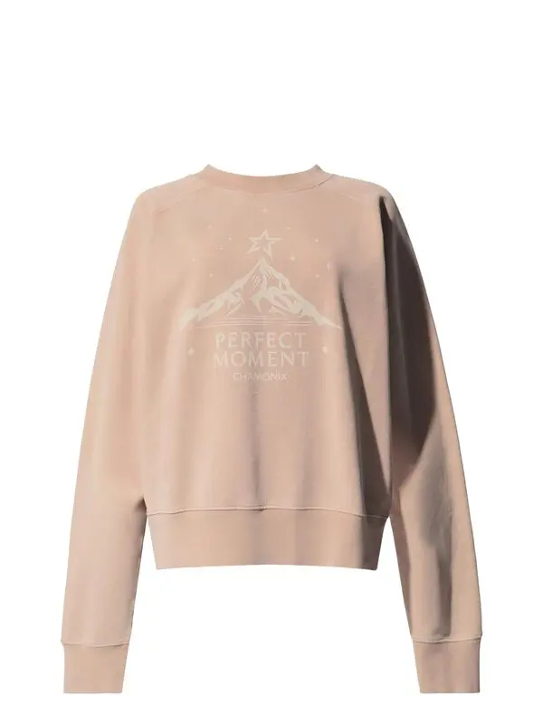 Perfect Moment Vintage Logo Cotton Sweatshirt - Blush