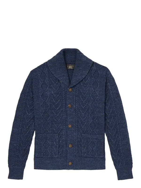 Ralph Lauren Cable-knit Cotton Cardigan - Blue
