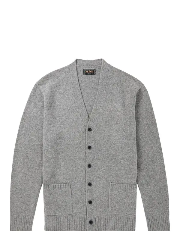 BEAMS Wool-blend Cardigan - Gray