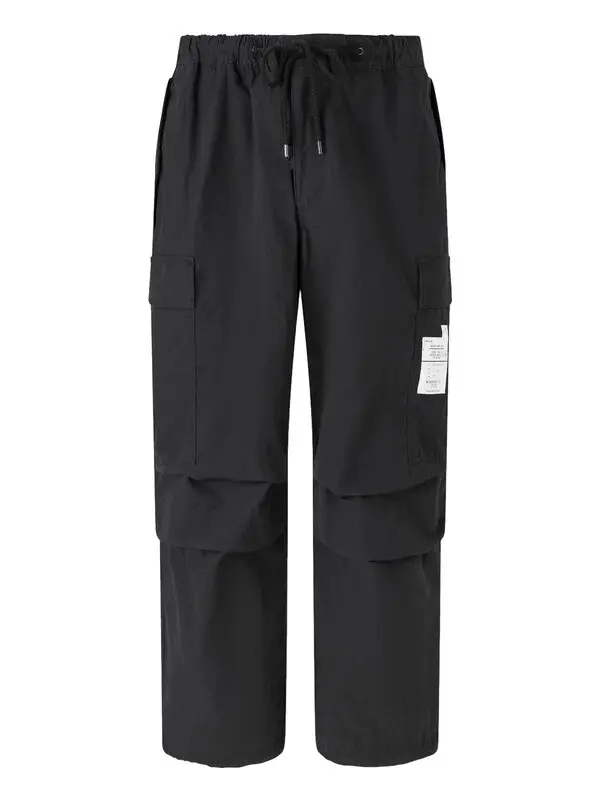 NEIGHBORHOOD Wide-leg Cotton-blend Ripstop Cargo Trousers - Black