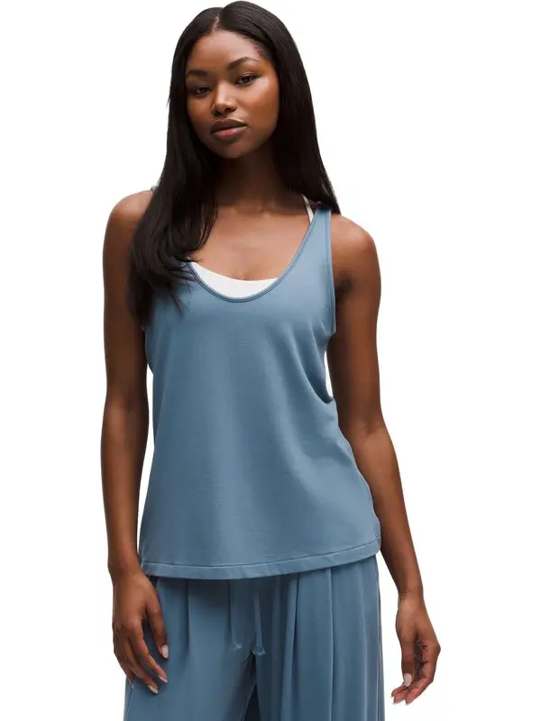 Lululemon Becalm V-neck Tank Top - Steel Blue