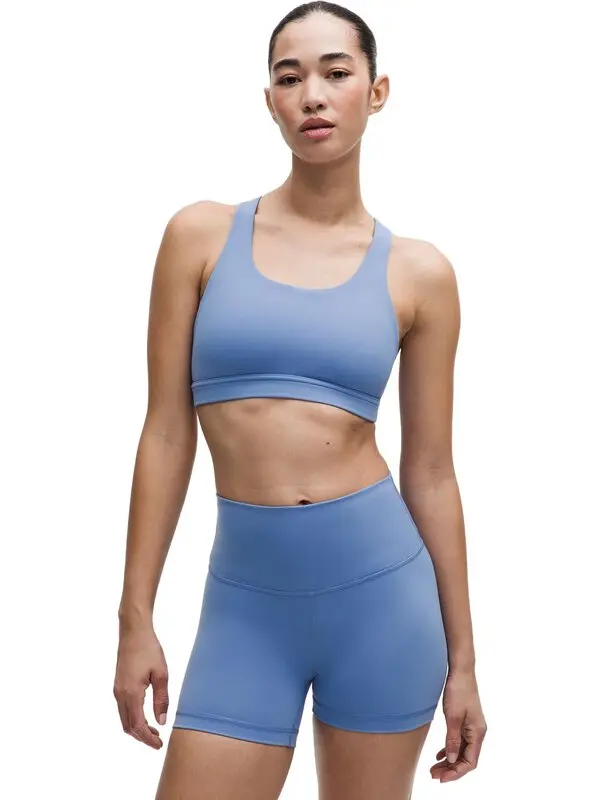 Lululemon Wunder Train Mesh-back Bra - Prep Blue