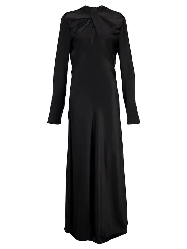 TOM FORD Draped Viscose Maxi Dress - Black