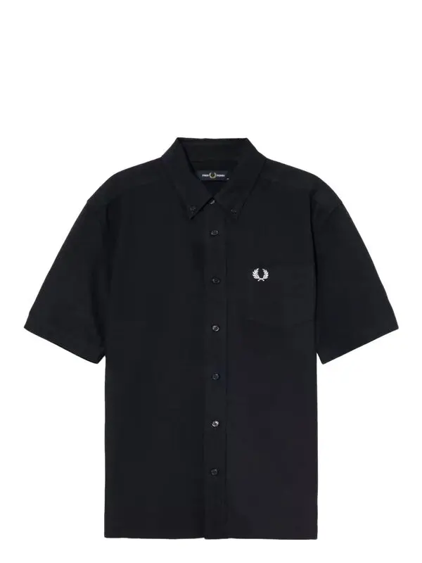 Fred Perry Logo-detail Pocket Shirt - Blue