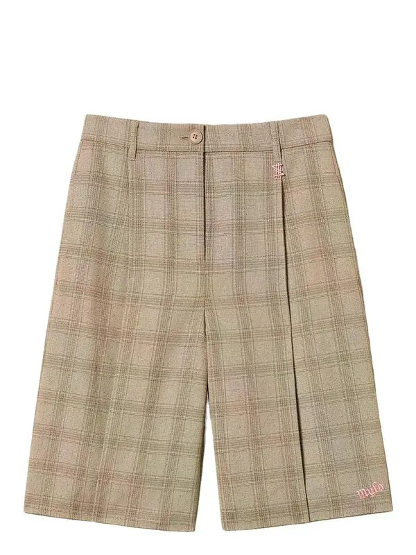 TWINSET Checked Tailored Shorts - Neutrals
