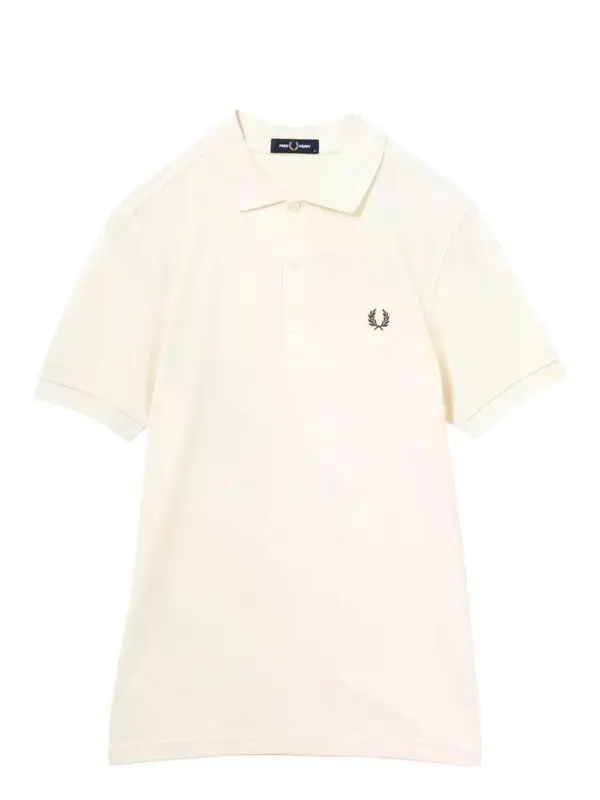 Fred Perry Logo-embroidered Polo Shirt - Neutrals
