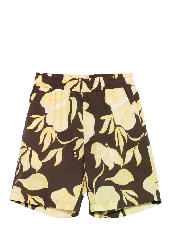 Altea Floral-print Shorts - Brown
