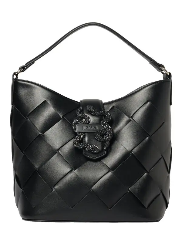 Just Cavalli Woven Shoulder Bag - Black 1