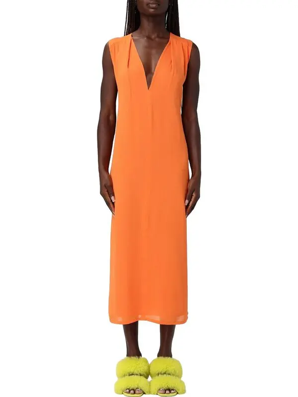 Moschino Jersey Midi Dress - Orange