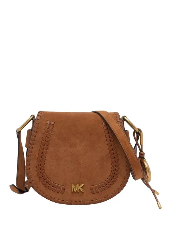 Michael Kors Josie Suede Bag With Whipstitch Detail - Brown