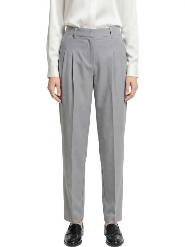 Remain Birger Christensen Slim Fit Viscose Blend Trousers - Grey