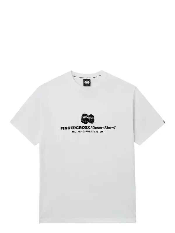 FINGERCROXX Desert Print T-shirt - White