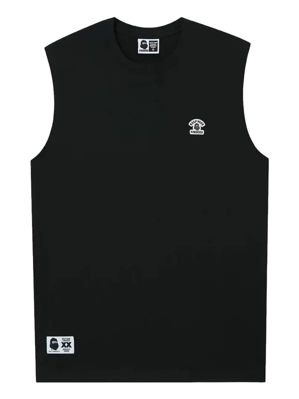 FINGERCROXX Patch Sleeveless Tank Top - Black