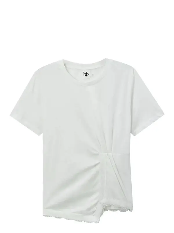 B+AB Lace-trimmed T-shirt - White