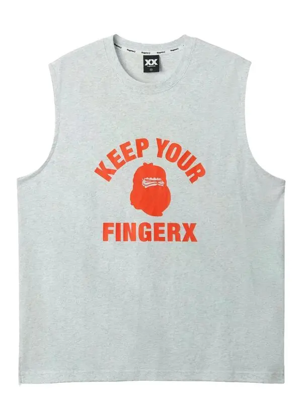 FINGERCROXX Graphic-print Tank Top - Grey