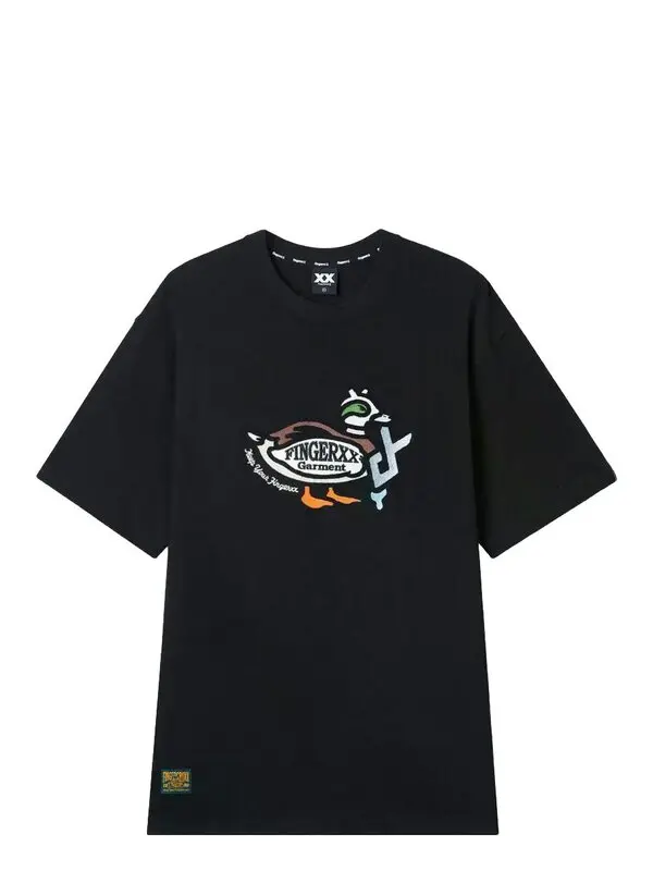 FINGERCROXX Graphic-print T-shirt - Black