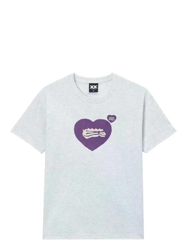 FINGERCROXX Heart Motif T-shirt - Grey