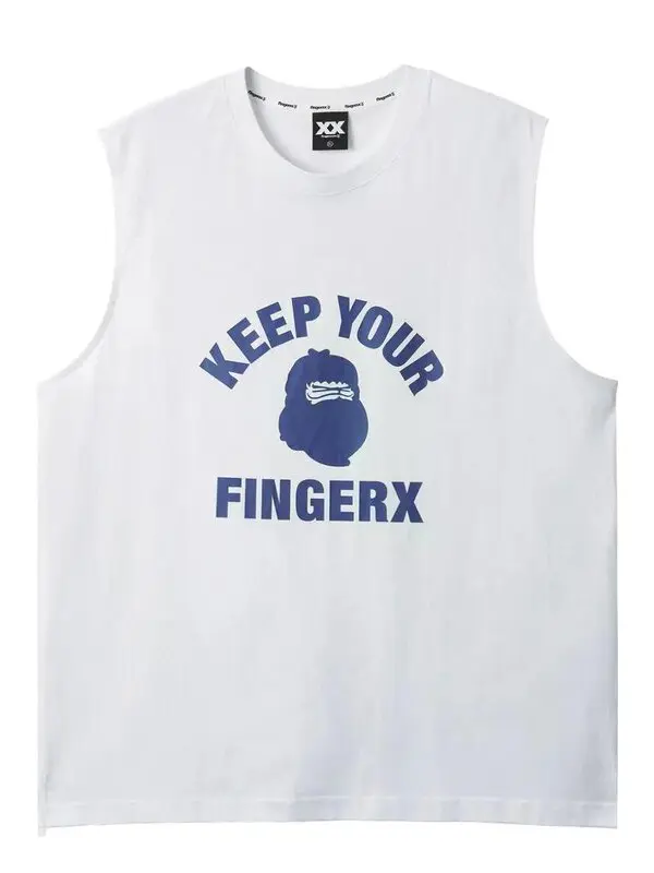 FINGERCROXX Logo Tank Top - White